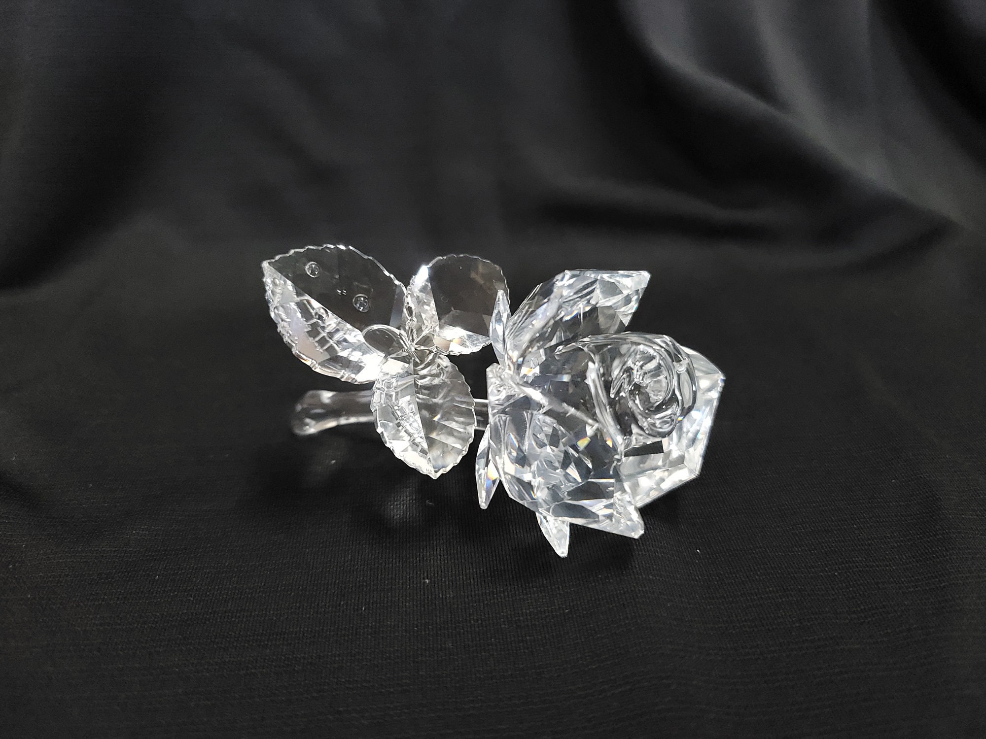 Swarovski Crystal Rose Flower Figurine Secret Garden Etsy