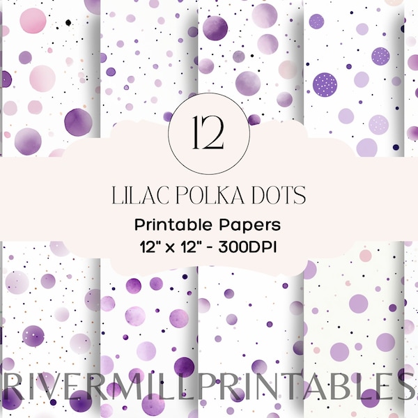Purple Polka Dots - Etsy