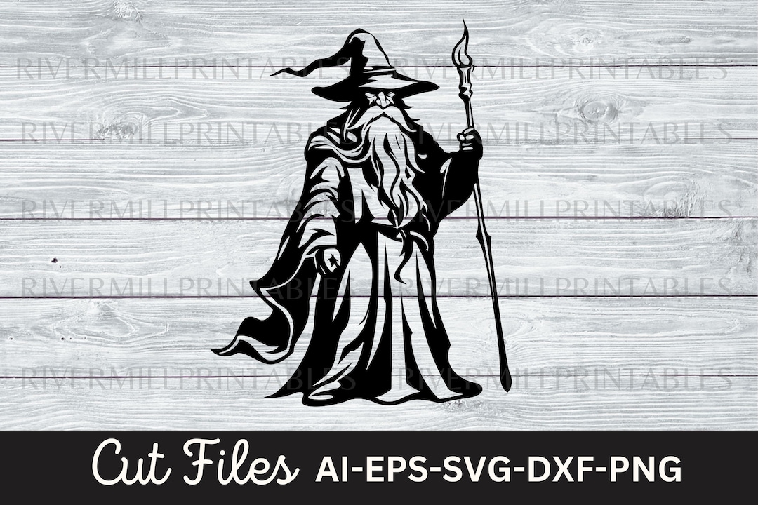 Rpg Game Style Wizard SVG EPS Cut File PNG Laser Etching Engraving ...