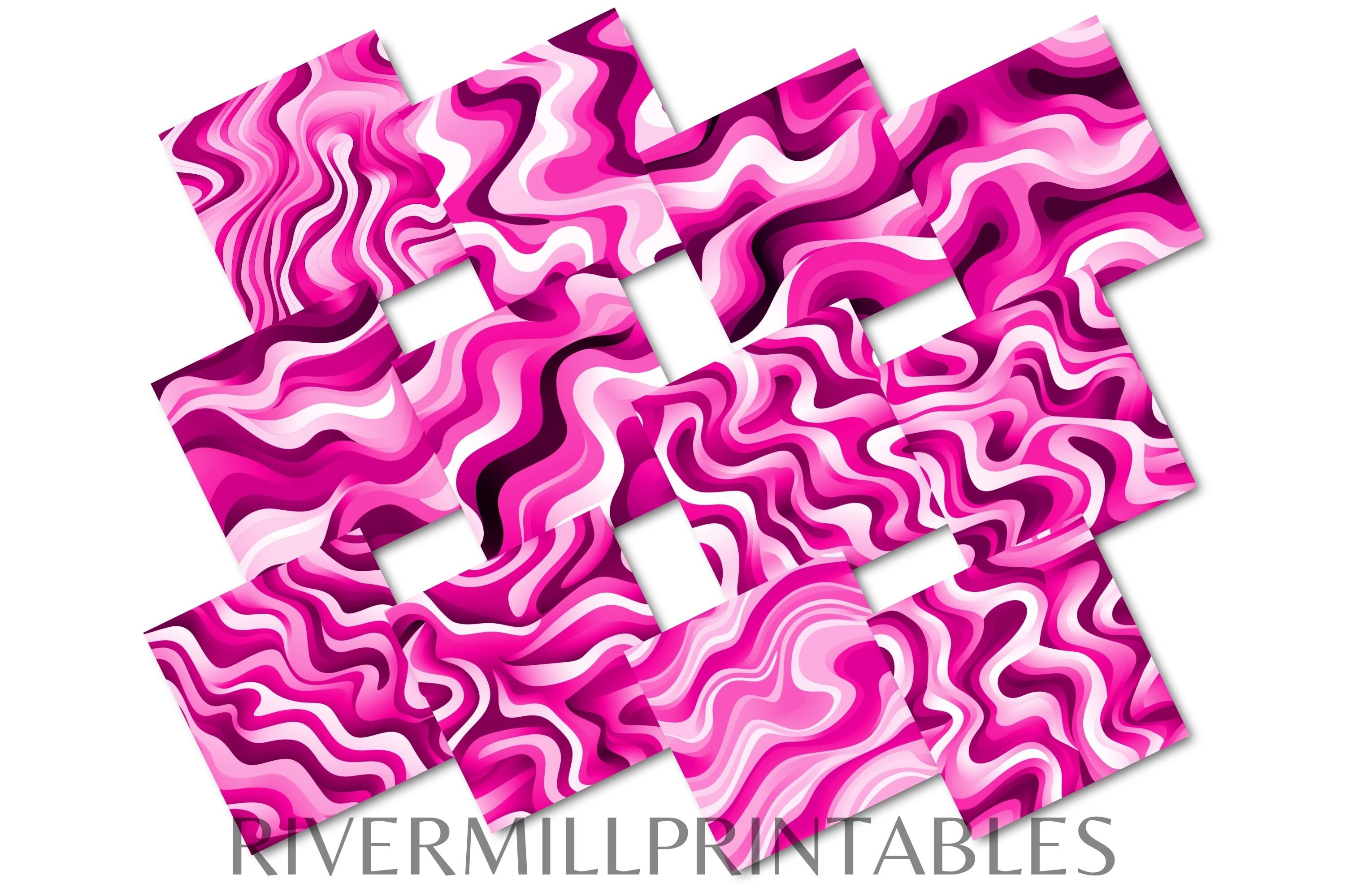 12 Seamless Retro Wavy Lines Digital Papers, 300DPI JPG Files Digital ...