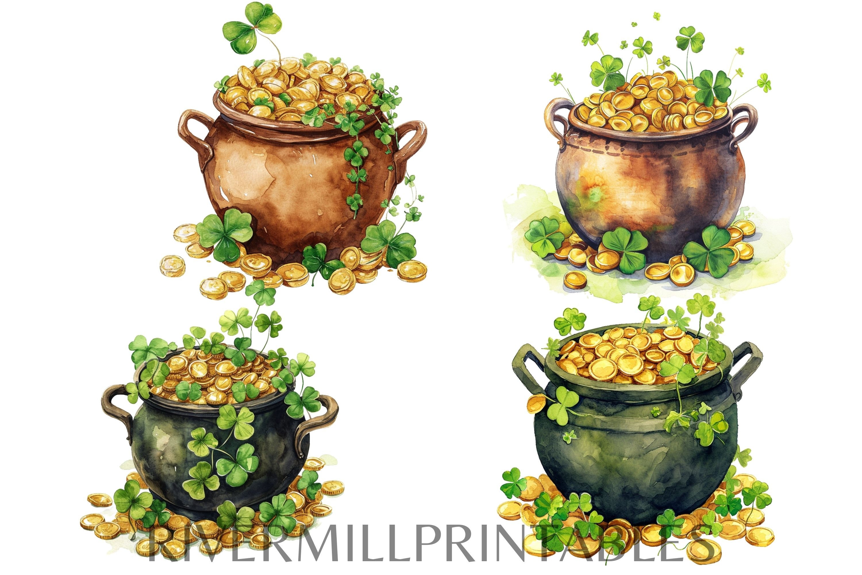 12 St Patrick's Day Clipart Images, 300DPI PNG Files, Digital Download ...
