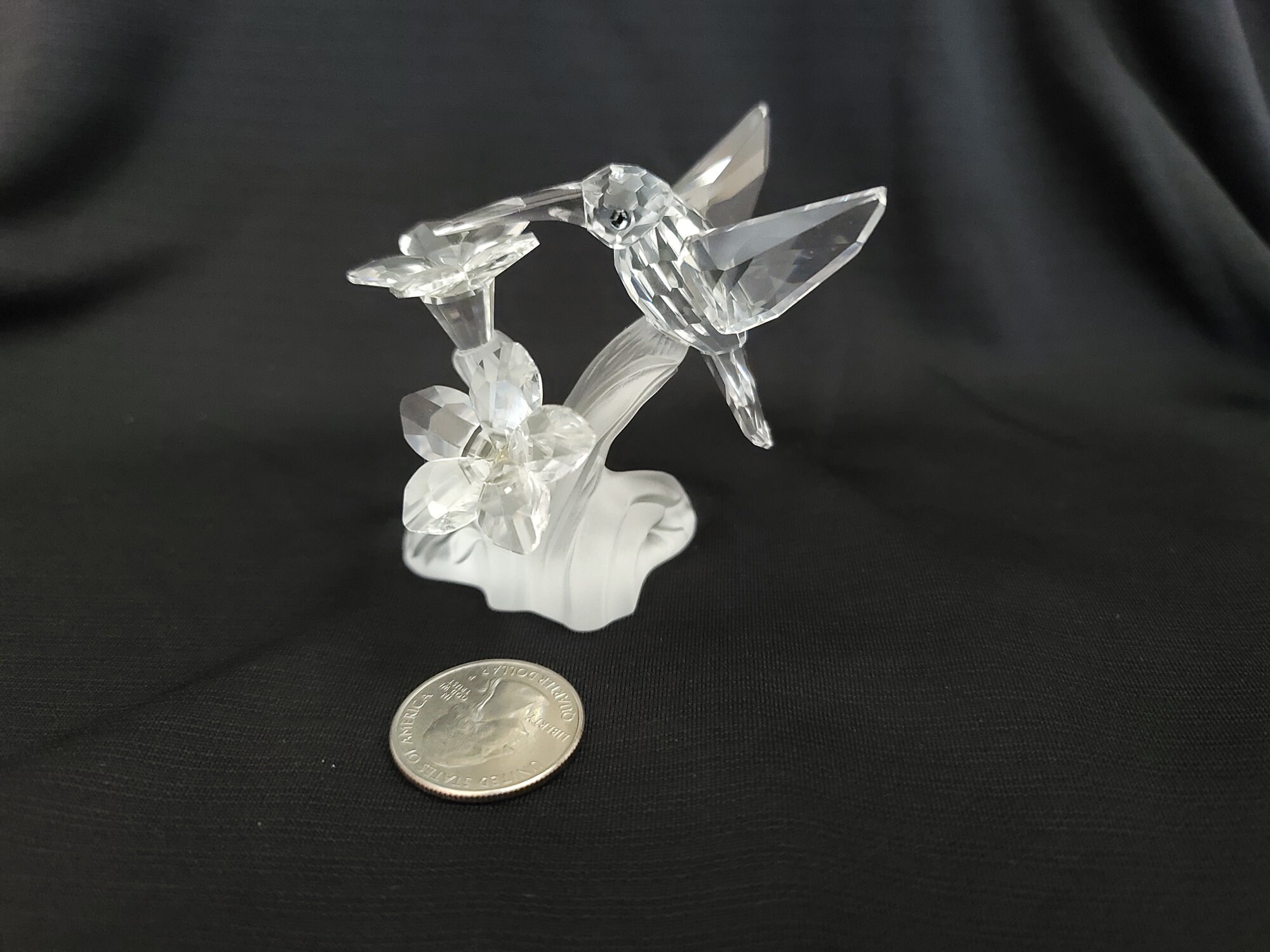 Swarovski Crystal Hummingbird On Branch With Flowers Figurine | Etsy