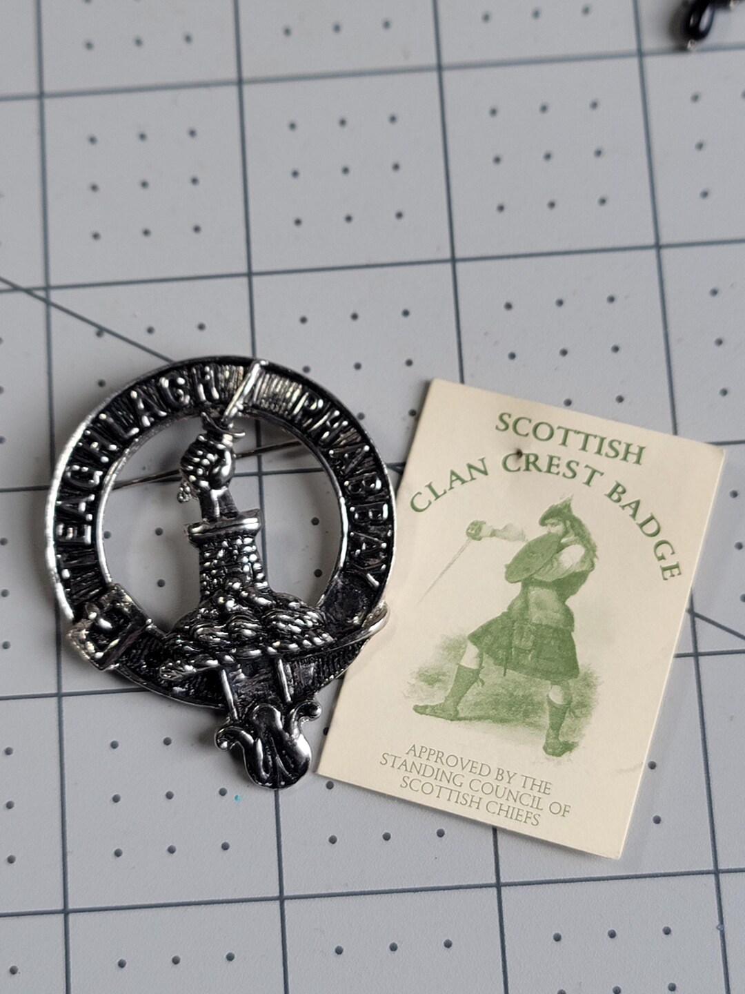 Art Pewter Silver Co Clan Morrison Crest Kilt Pin/brooch - Made in ...