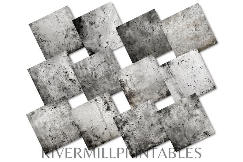 12 Grunge Scratches & Dirt Texture Digital Papers, 300DPI JPG Files ...