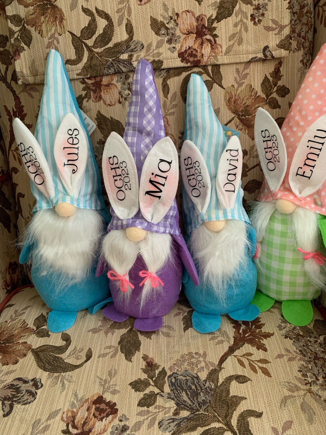 BUNNIES-GNOMES- Easter Decorations-personalized-gnomes-14 Inch ...