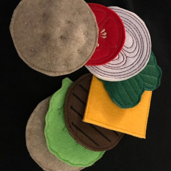Felt Hamburger - Etsy