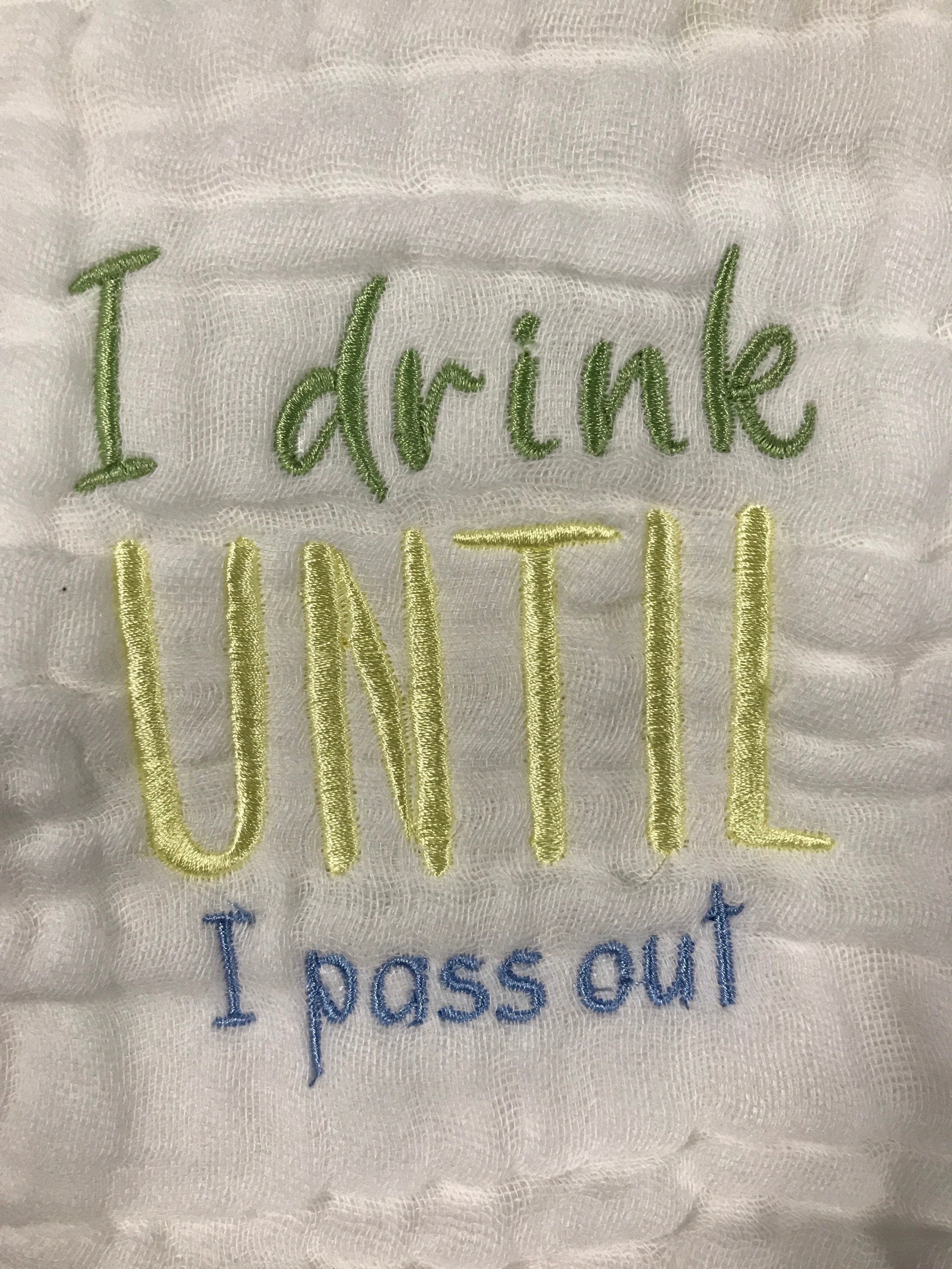 Set of FOUR Muslin Cotton White Burp Cloths With Cute Sayings - Can Be ...