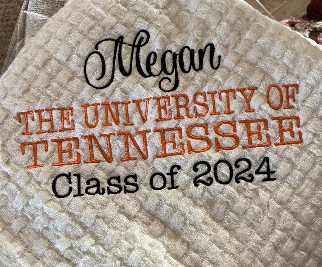 Graduation Blanket, Grad Gift, Senior, Blanket, Throw, Embroidered - Etsy