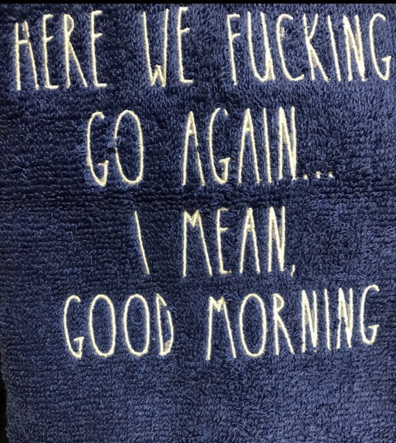 Funny Hand Towel good Morning Completely Customizable - Etsy