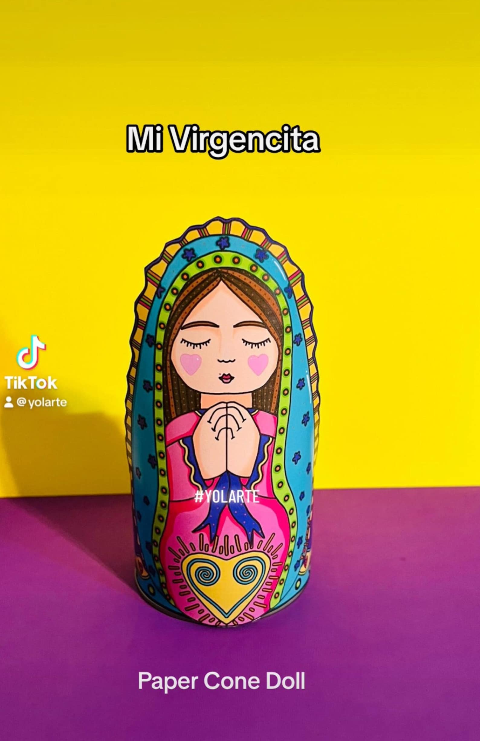Virgencita Paper Cone Doll - Etsy