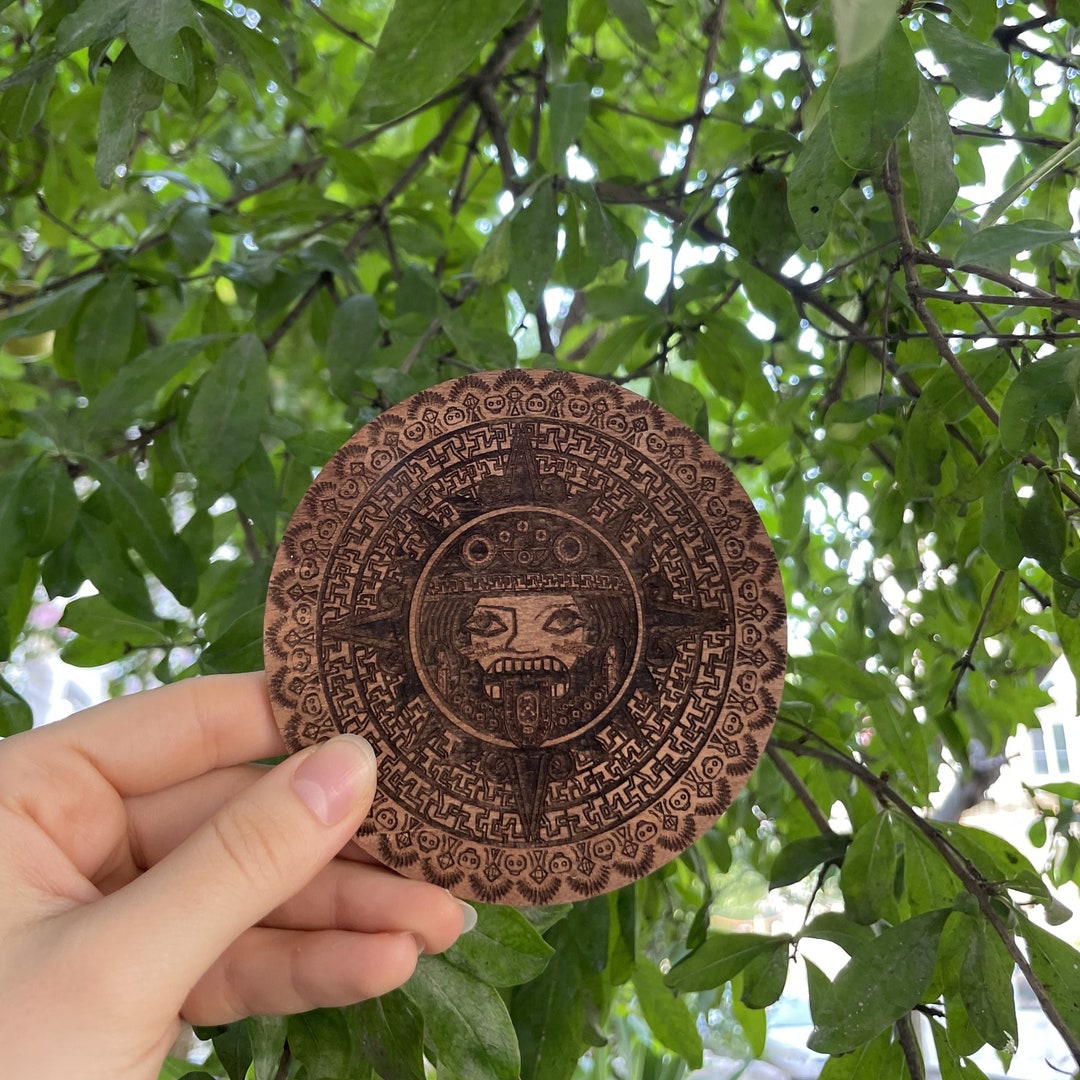 Aztec Calendar 29. Model: Wood Engraving Coasters Digital File - Etsy