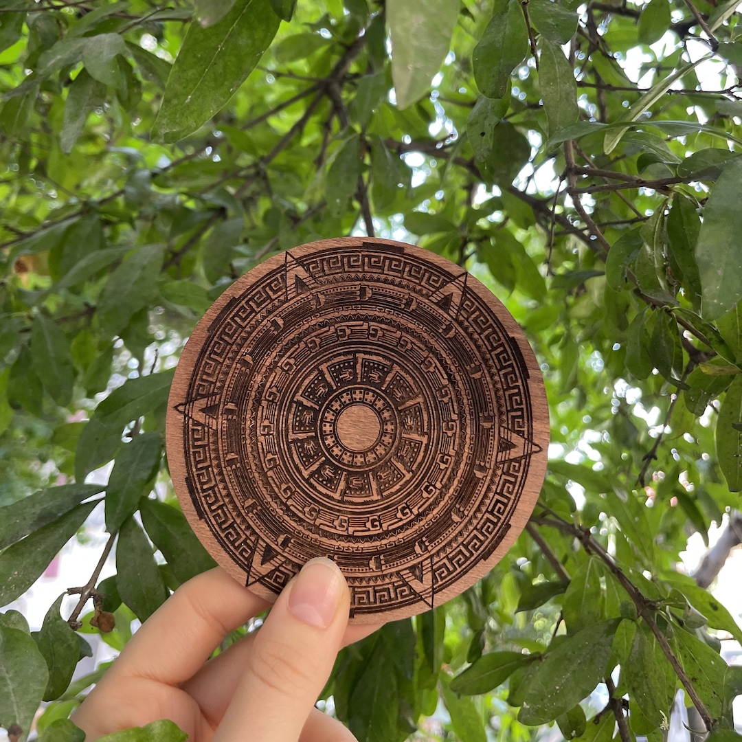 Aztec Calendar 23. Model: Wood Engraving Coasters Digital File - Etsy