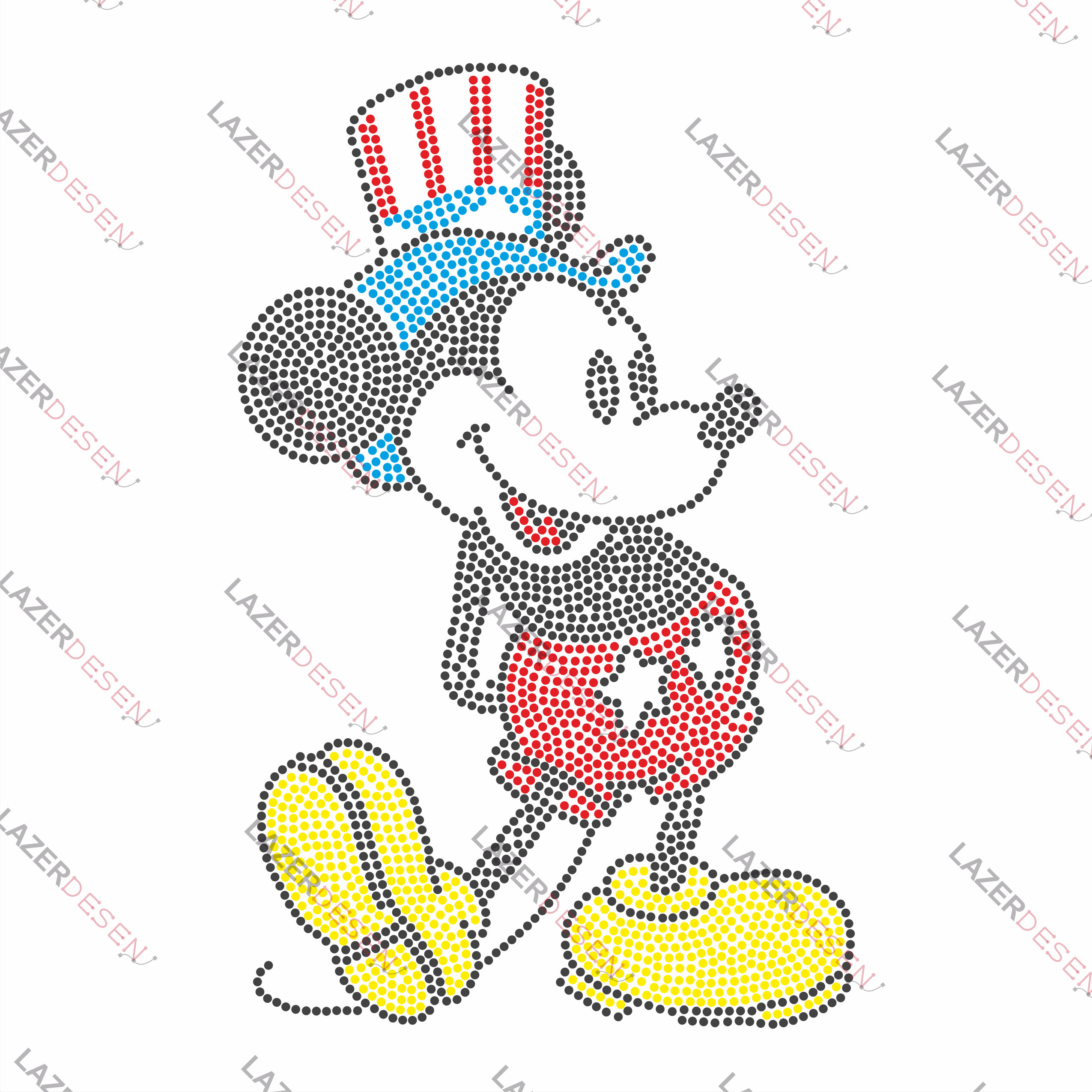 35 Mickey and Minnie Mouse Professional Rhinestone Templates Cdr, Pdf ...