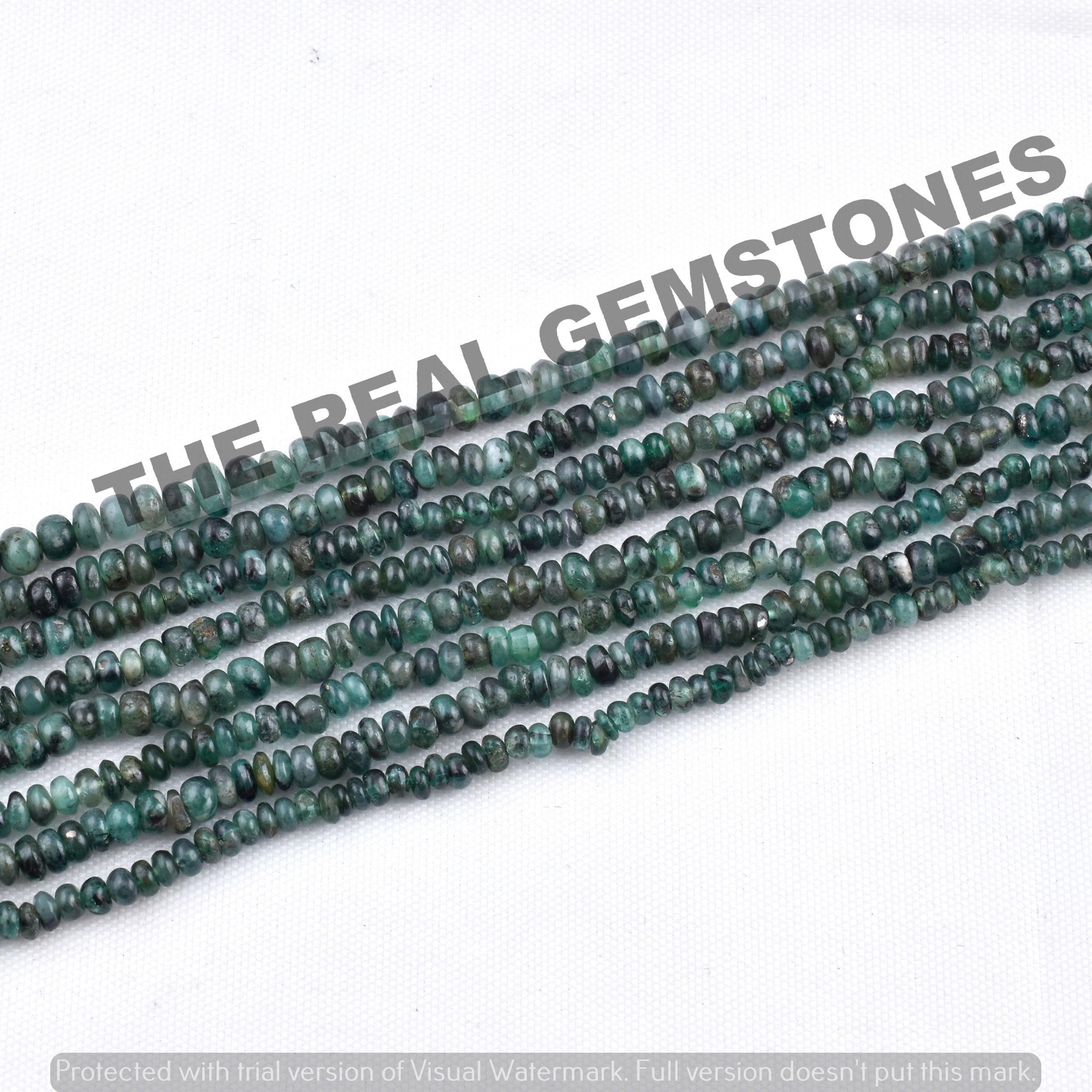 Natural Tiny Emerald Plain Smooths Rondelle Precious Gemstone - Etsy