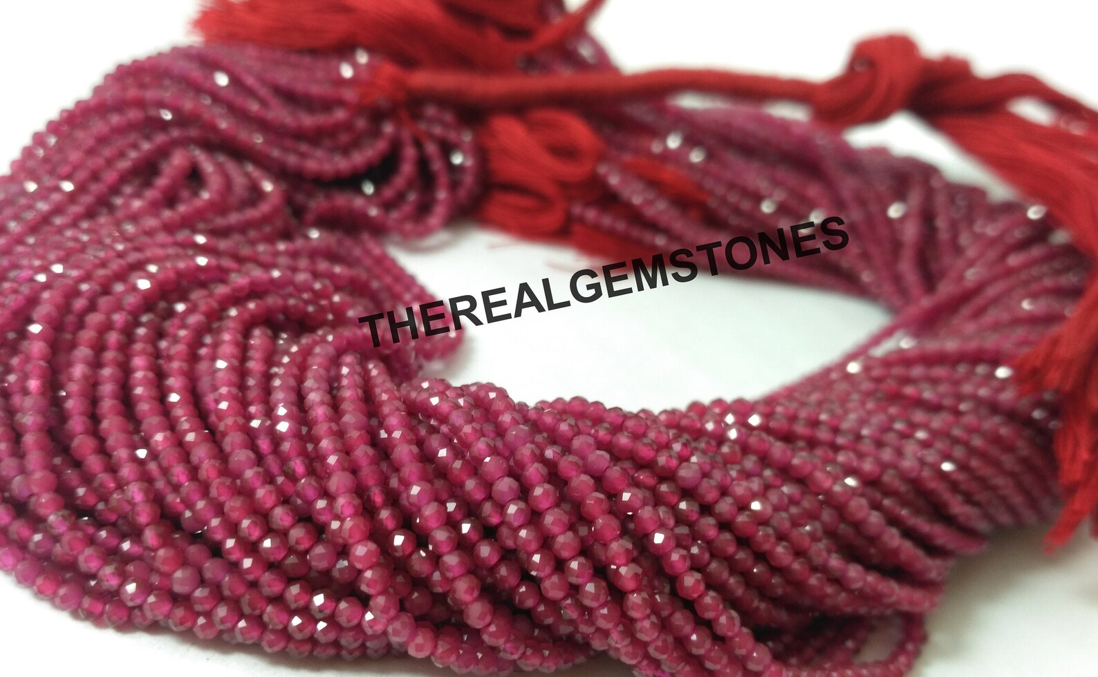 AAA Tiny Red Ruby Imitation Faceted Rondelle Beads Red Ruby - Etsy