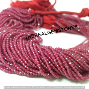 AAA Tiny Red Ruby Imitation Faceted Rondelle Beads | Red Ruby Imitation ...