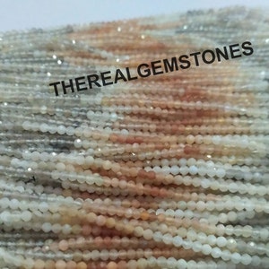 Buy Tiny Multi Moonstone Faceted Rondelle Beads | Micro Multi Moonstone ...