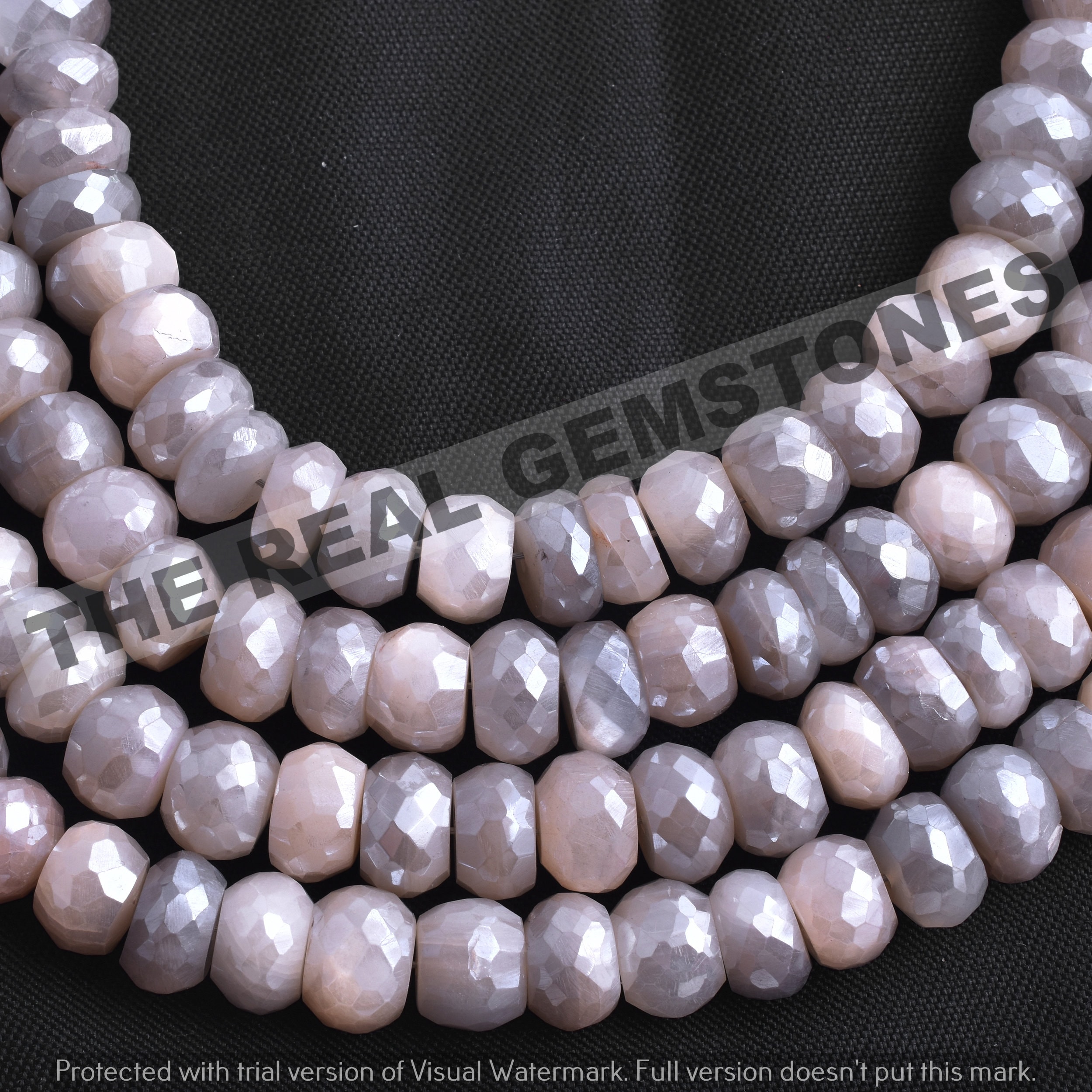 Chocolate Grey Silverite Moonstone Rondelle Beads Brown & | Etsy