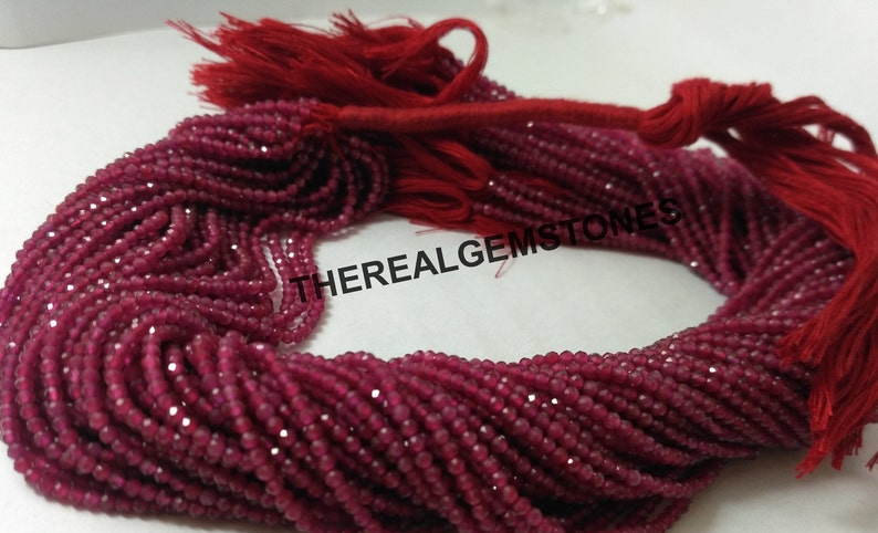 AAA Tiny Red Ruby Imitation Faceted Rondelle Beads | Red Ruby Imitation ...