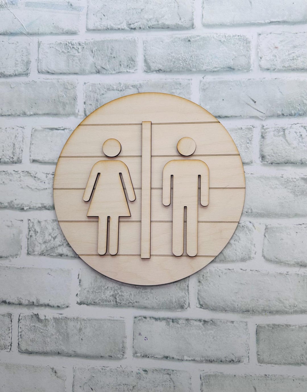 DIY Wooden Couples Restroom Sign: Craft Kit, Birch Wood - Etsy