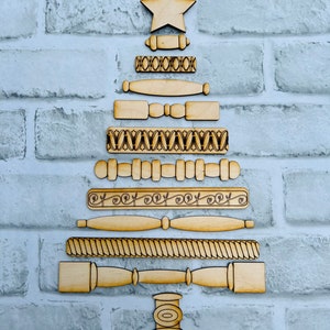 DIY Spindle Christmas Tree Craft Kit - Etsy