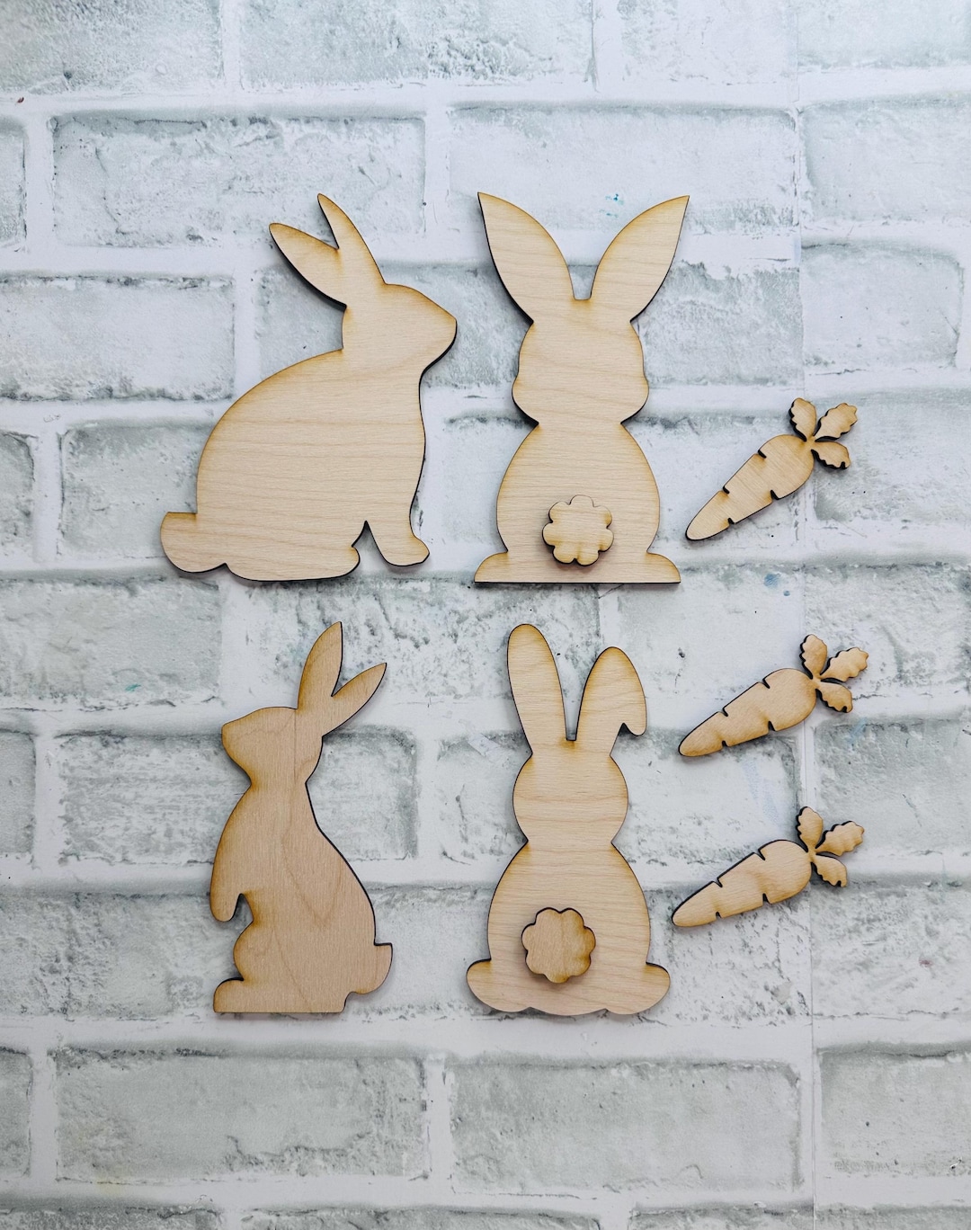 Wood Bunny Cutouts, Easter Shapes, Rabbit Cutouts - Etsy