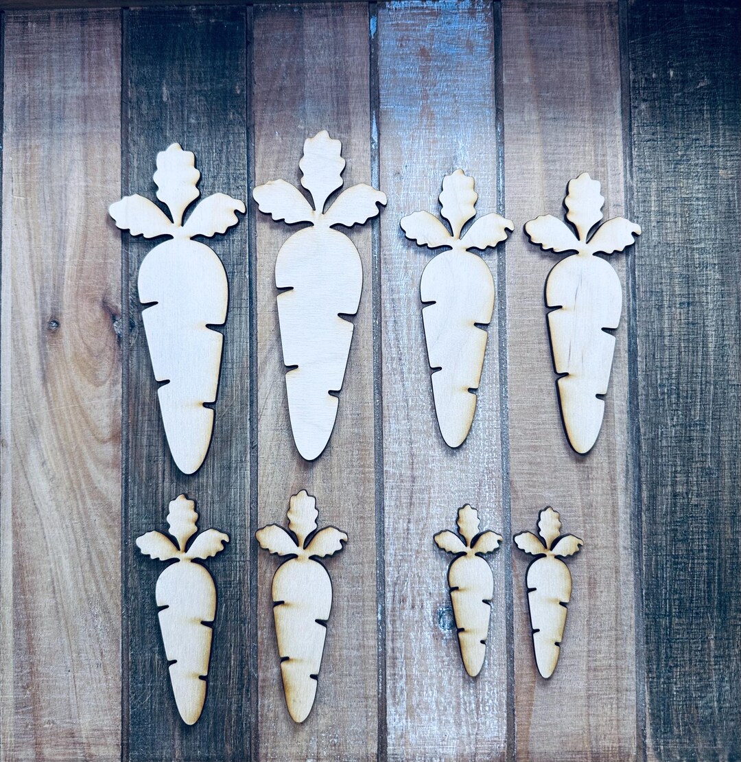 Set of 8 Carrots Shape Cutouts - Etsy