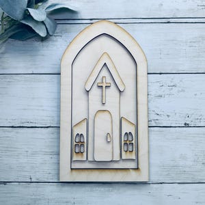 DIY Arched Frame With Church - Etsy