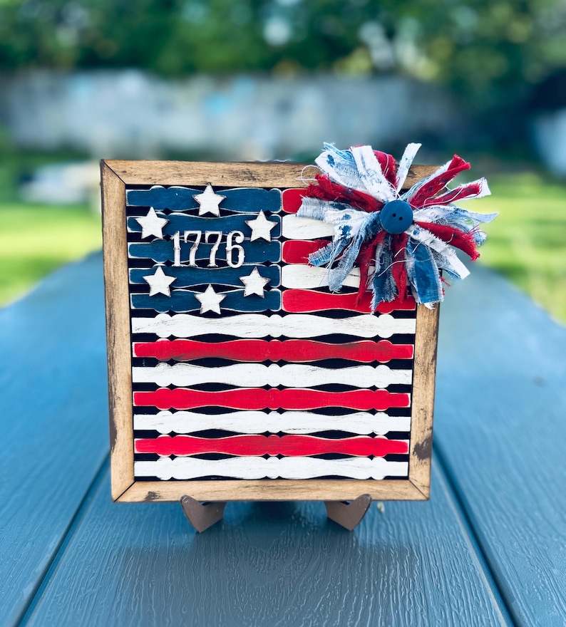 DIY 1776 American Flag Sign, 4th July Sign - Etsy