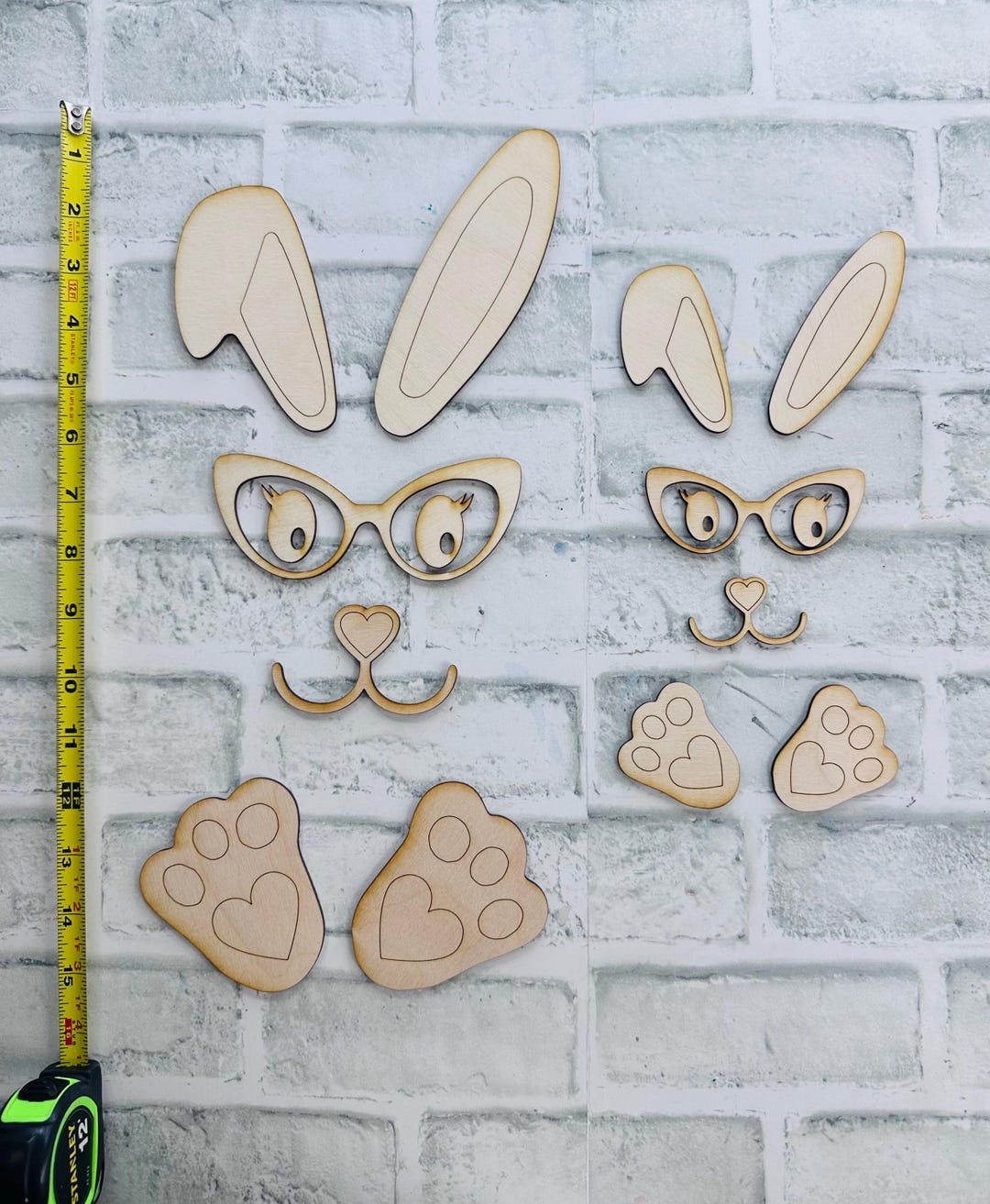 Set of 2 Wood Bunny Cutouts, Wood Bunny Blanks, Rabbit Cutouts - Etsy