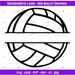 Split Volleyball Image Svg, Png, Ai, Dxf, Jpg File. Great for Glowforge ...