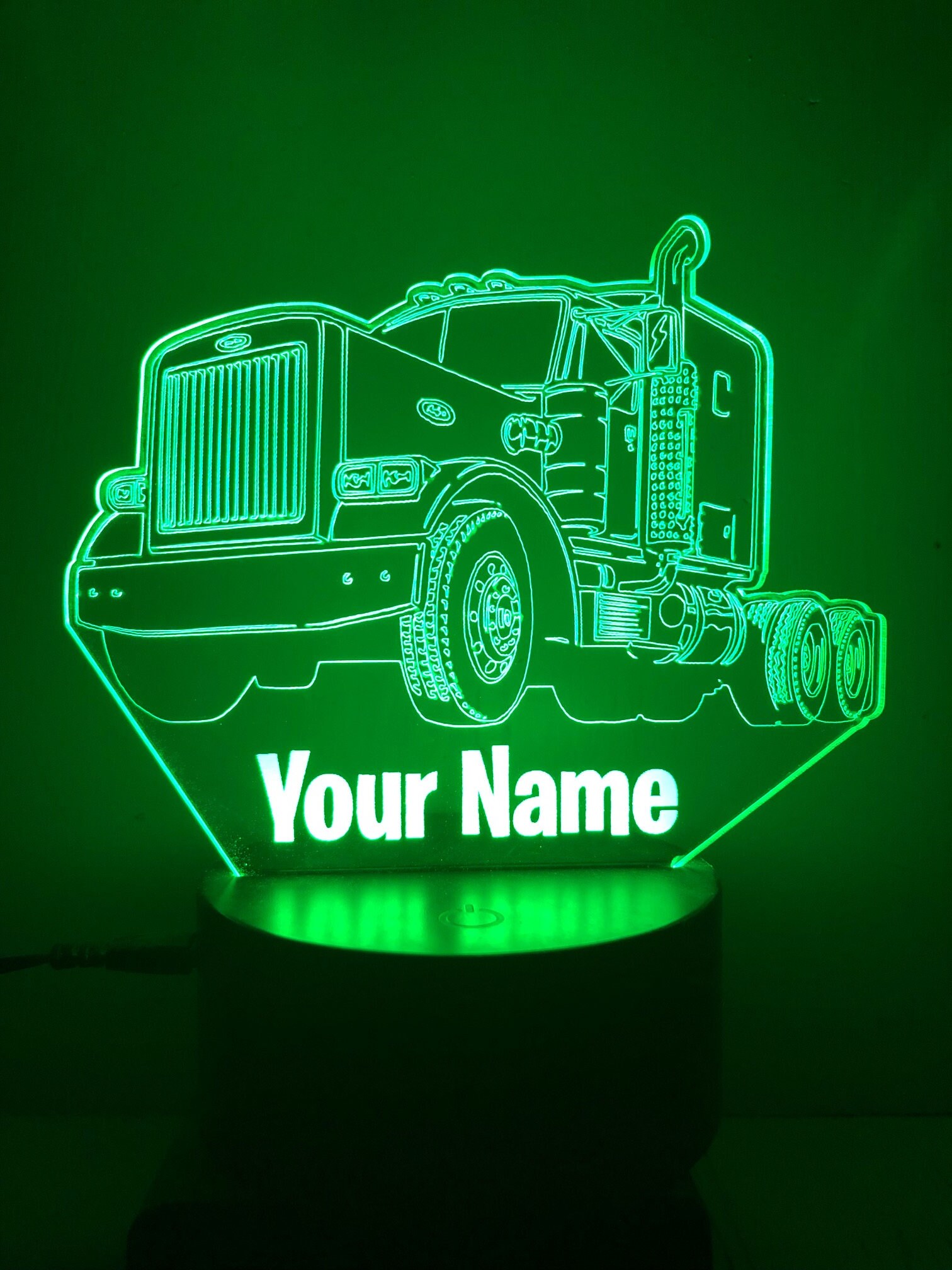 Semi Truck LED Light Night Light Personalized Gift pete-11 - Etsy