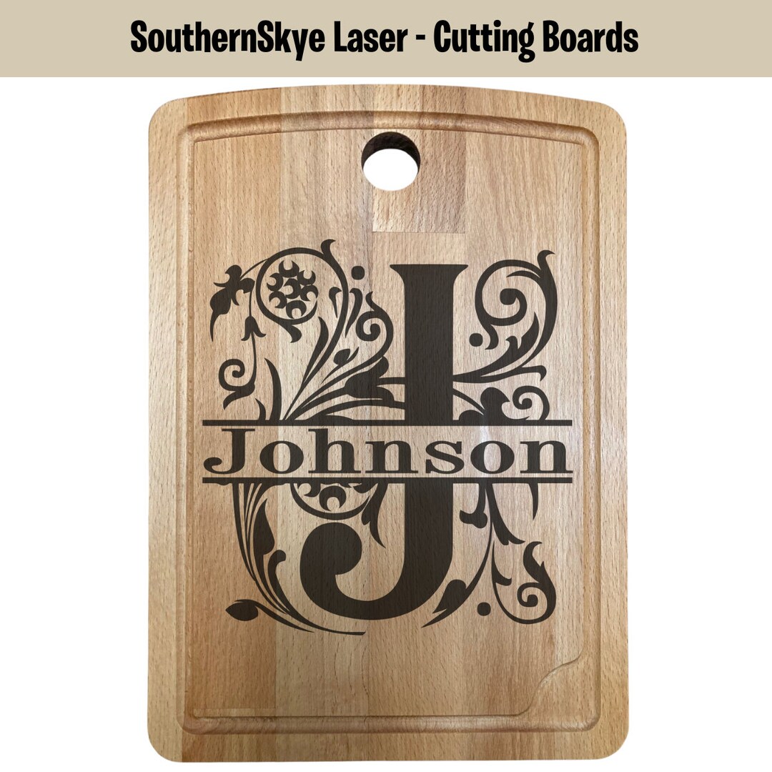 Stylized Initial Personalized Cutting Board, Charcuterie Board, Home ...
