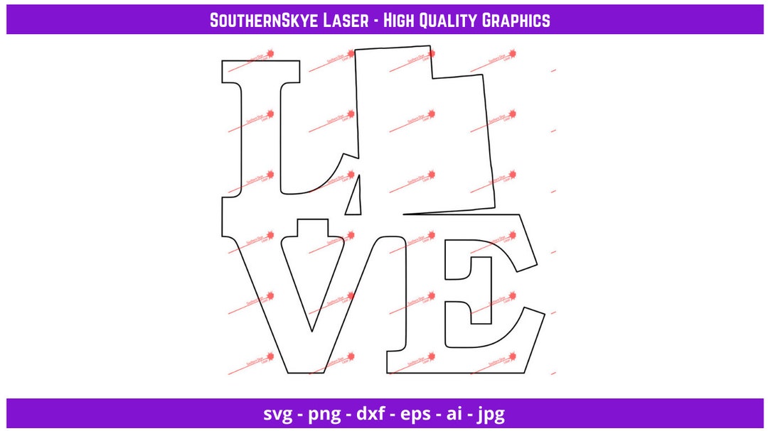Utah Love Svg, Png, Ai, Dxf, Jpg File. Great for Glowforge, Cricut and ...
