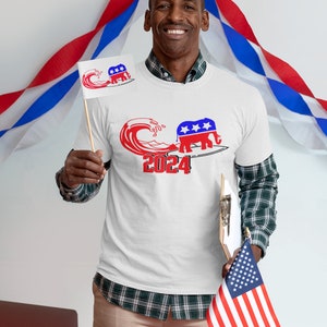 Red Wave 2024 Svg, Png, Ai, Dxf, Jpg File. Great for Glowforge, Cricut ...