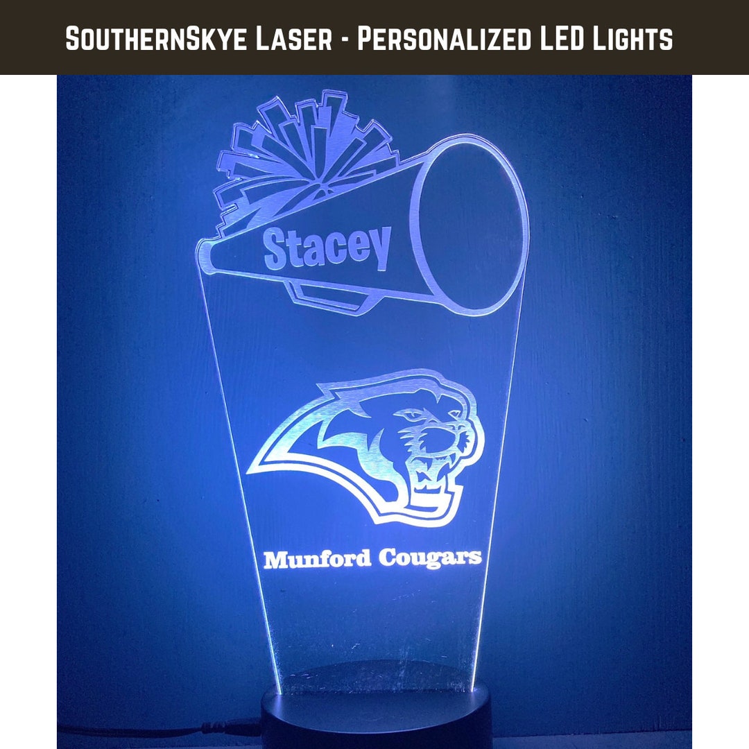 Cheerleading LED Light, Night Light, Personalized Gift, Player Trophy ...