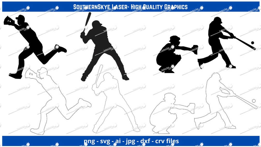 Baseball Bundle Svg, Png, Ai, Dxf, Jpg File. Great for Glowforge ...
