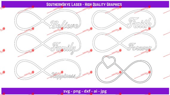Infinity Bundle Svg Png Ai Dxf Jpg File. Great for | Etsy