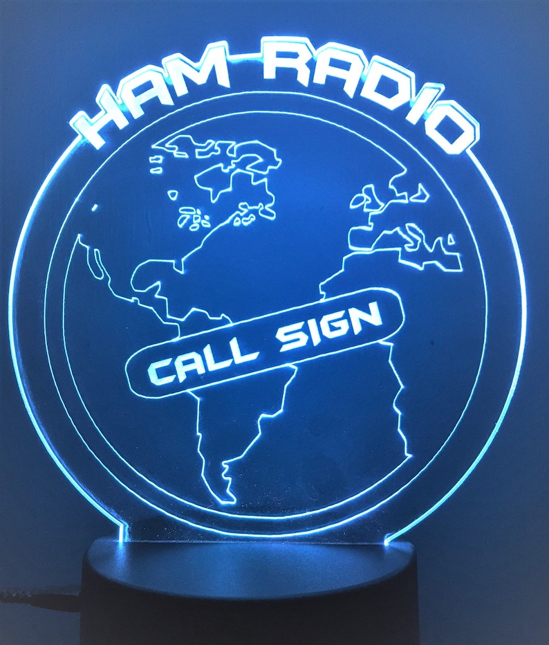 Ham Radio LED Light, Night Light, Personalized Gift -led-hamradio-1- - Etsy