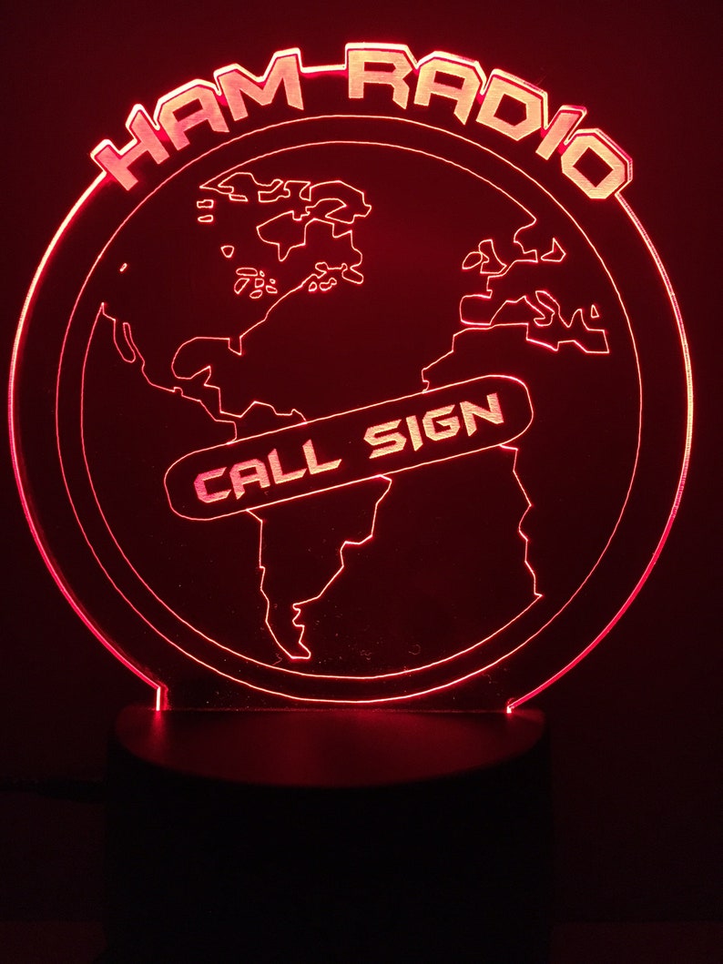 Ham Radio LED Light, Night Light, Personalized Gift -led-hamradio-1- - Etsy