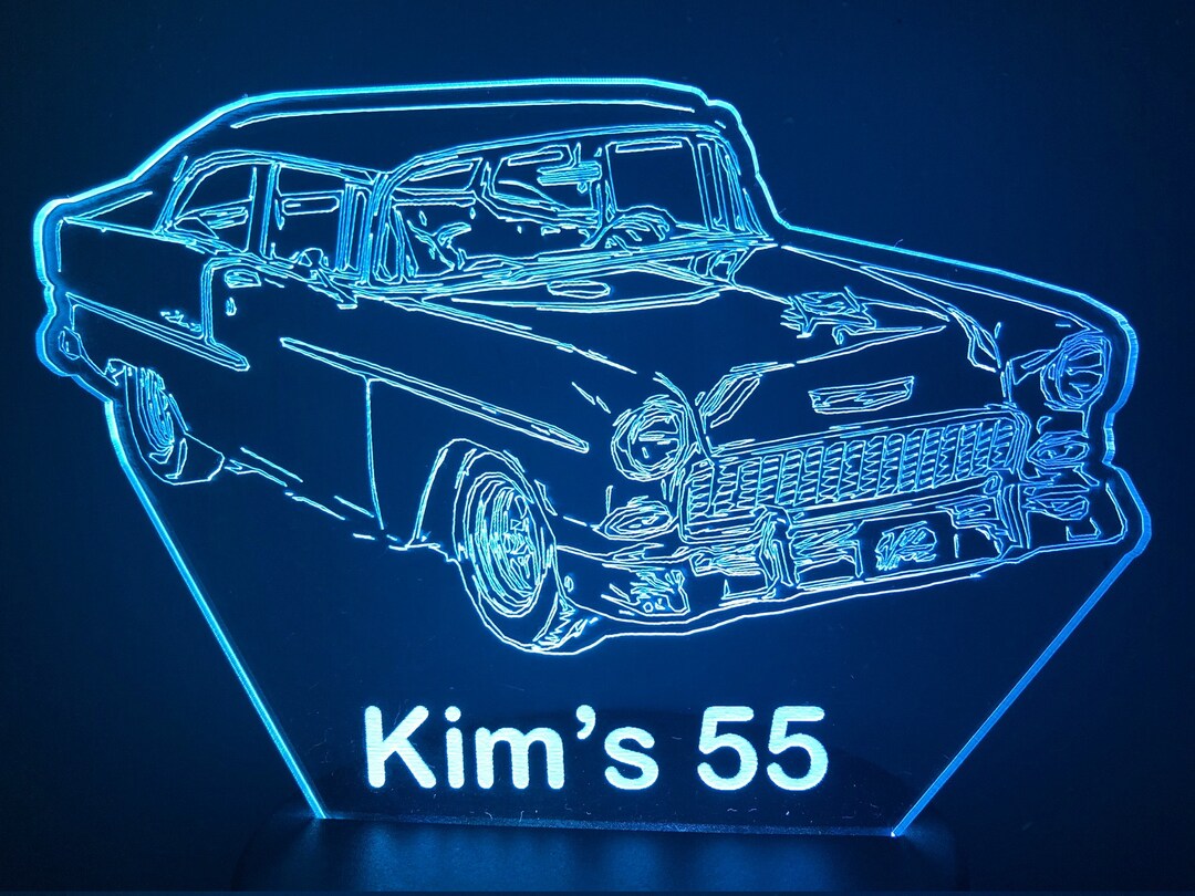 1955 Chevy LED Light, Night Light, Personalized Gift -led-55chevy-1- - Etsy