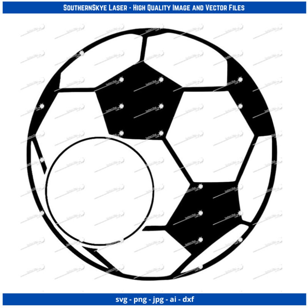 Soccer Monogram Svg, Png, Ai, Dxf, Jpg File. Great for Glowforge ...