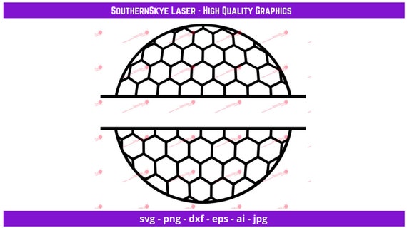 Split Golf Ball Image Svg Png Ai Dxf Jpg File. Great for | Etsy