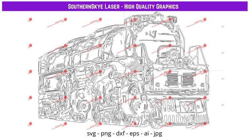 UP Big Boy Locomotive Svg Png Ai Dxf Jpg File. Great for - Etsy