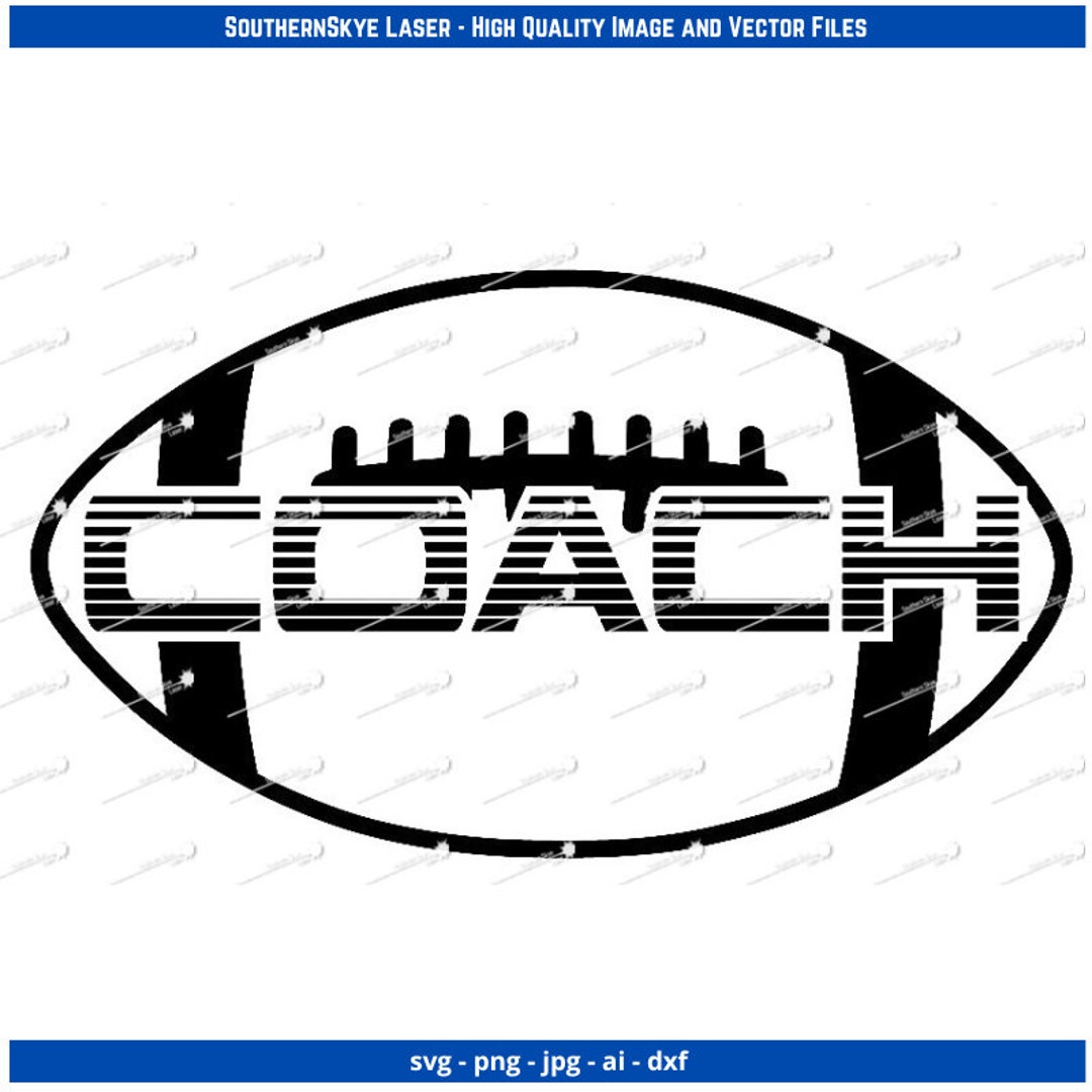 Football Coach SVG File, Laser Cut Design - Etsy