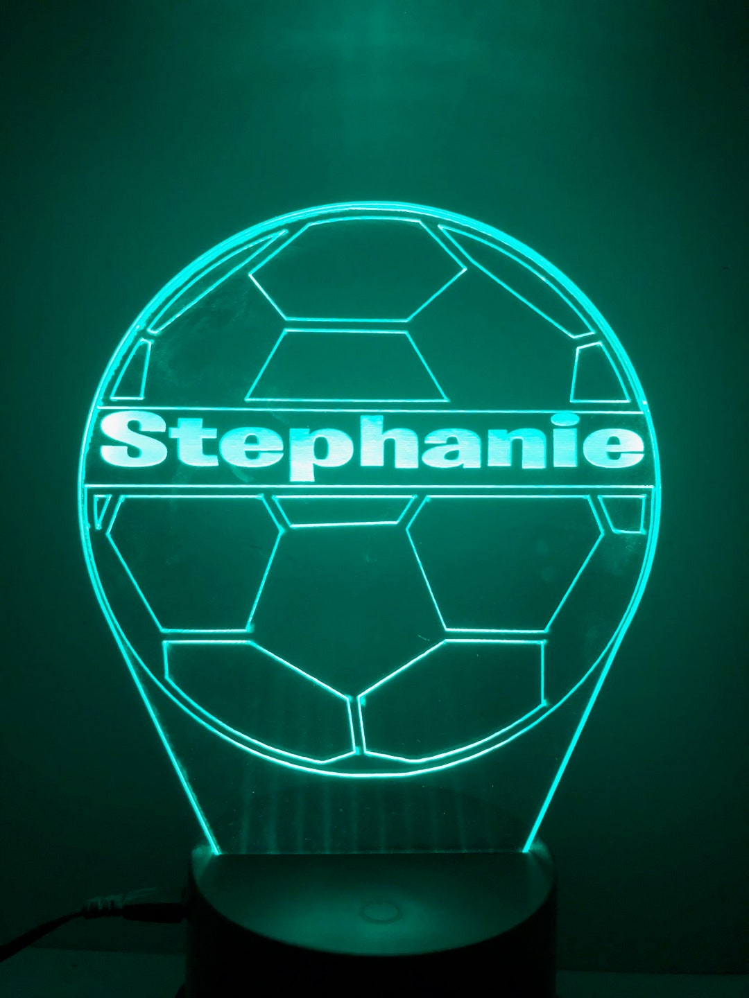 Soccer LED Light, Night Light, Personalized Gift -soccer-06- - Etsy