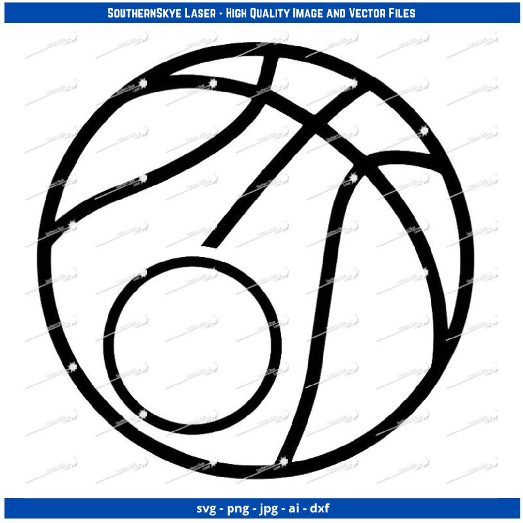Basketball Monogram Svg, Png, Ai, Dxf, Jpg File. Great for Glowforge ...