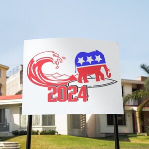 Red Wave 2024 Svg, Png, Ai, Dxf, Jpg File. Great for Glowforge, Cricut ...