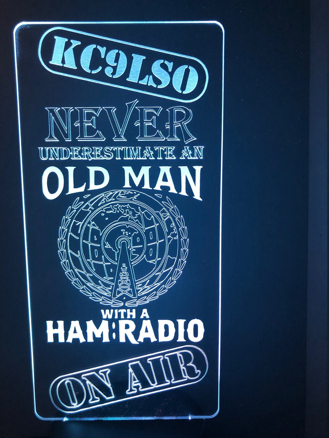 Ham Radio LED Light, Night Light, Personalized Gift -led-hamradio-3- - Etsy