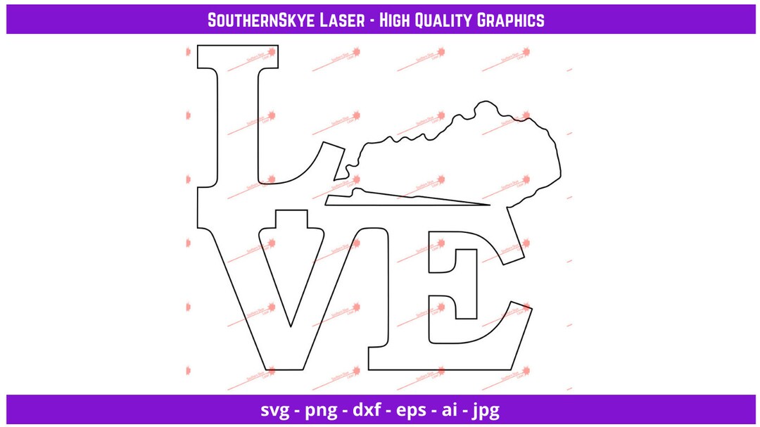 Kentucky Love (svg, Png, Ai, Dxf, Jpg) File - Etsy